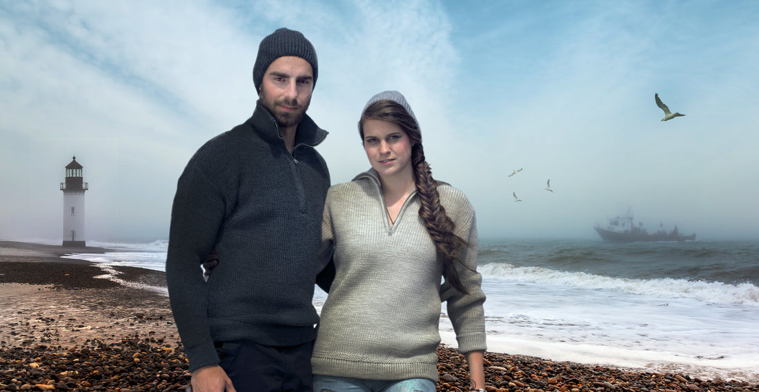 Blauer Peter-Troyer, Merino-Pullover, Troyer-Jacken, Mützen und Schals ...