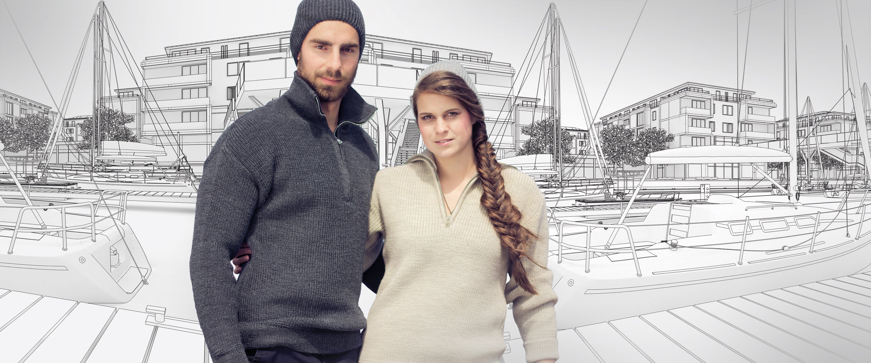 Blauer Peter-Troyer, Merino-Pullover, Troyer-Jacken, Mützen und Schals ...