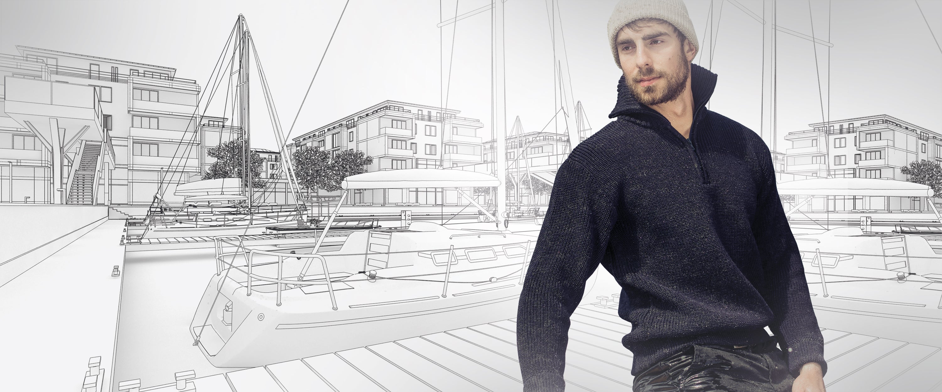 Blauer Peter-Troyer, Merino-Pullover, Troyer-Jacken, Mützen und Schals ...